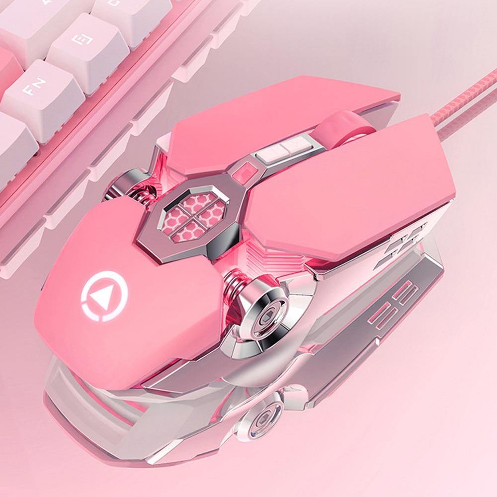 HopeRacer Pink Wired Gaming Mouse 7 Keys Backlit – hoperacer.com